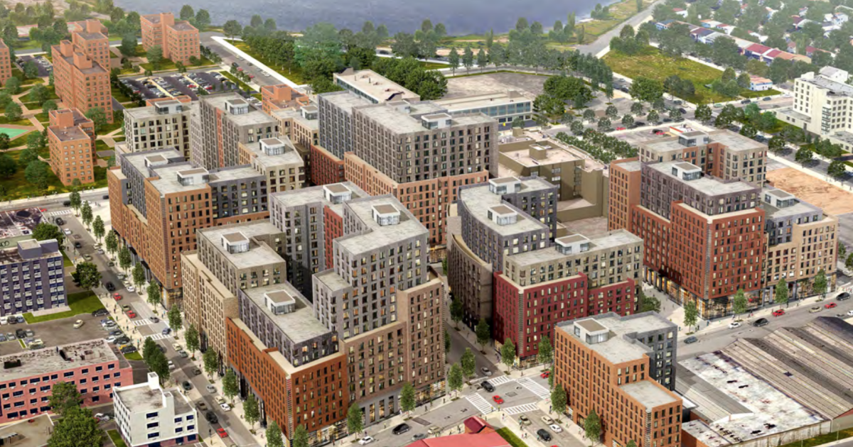 Construction underway for first phase of big Edgemere Commons development | Urbanize New York